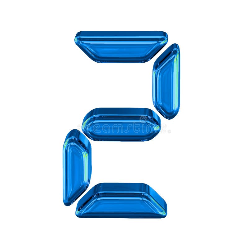 Blue Symbol Made As Digital Text. Number 0 Stock Vector - Illustration ...