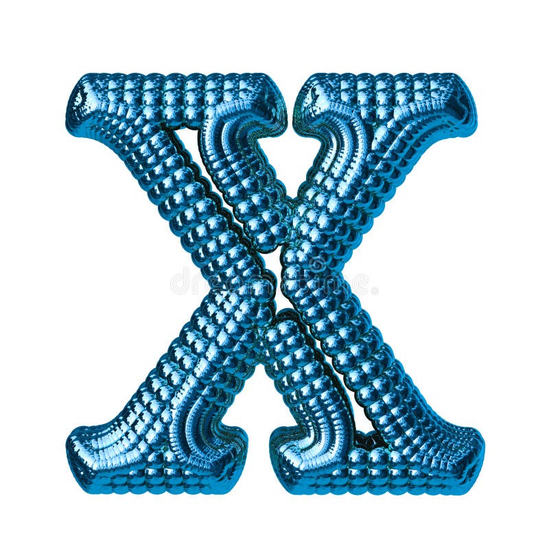 Blue Symbol Made of Spheres. Letter X Stock Vector - Illustration of ...