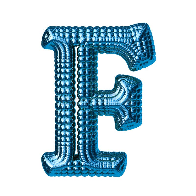 Blue Symbol Made of Spheres. Letter F Stock Vector - Illustration of ...