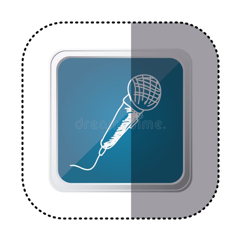 Blue Symbol Microphone Instrument Icon Stock Illustration ...