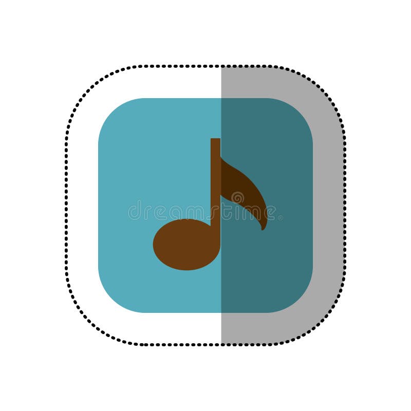 Blue symbol music icon stock illustration. Illustration of audio - 88121592