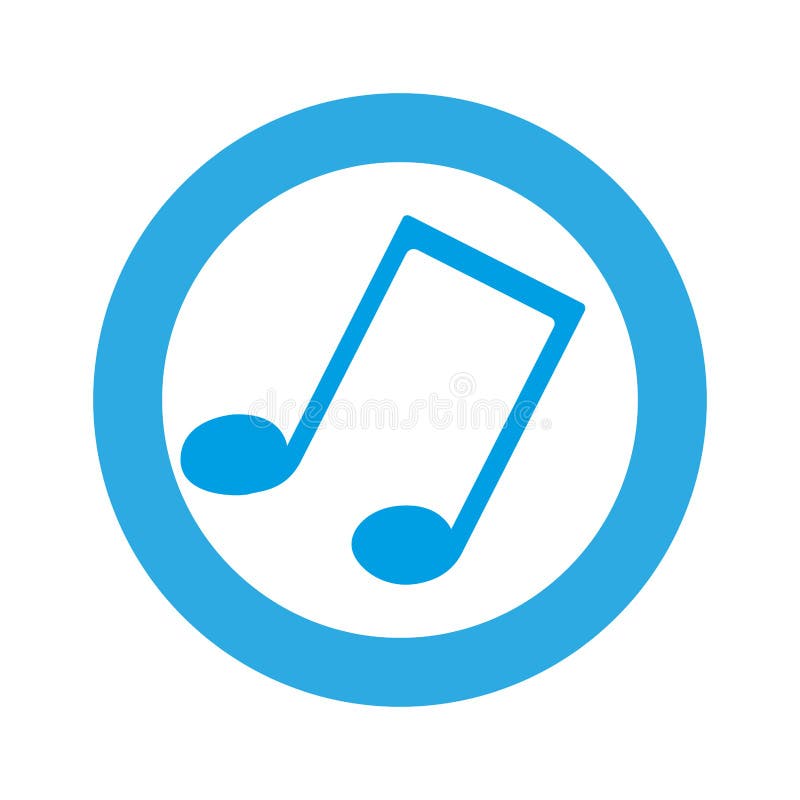 Blue Symbol Music Sign Icon Stock Illustration - Illustration of ...