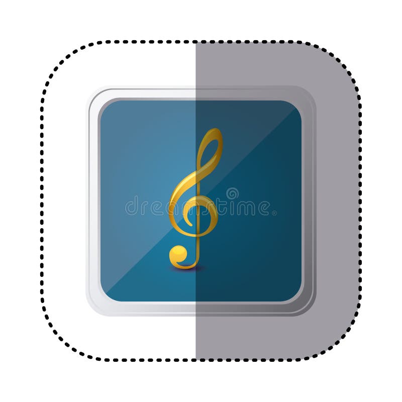 Blue Symbol Music Sign Icon Stock Illustration - Illustration of ...