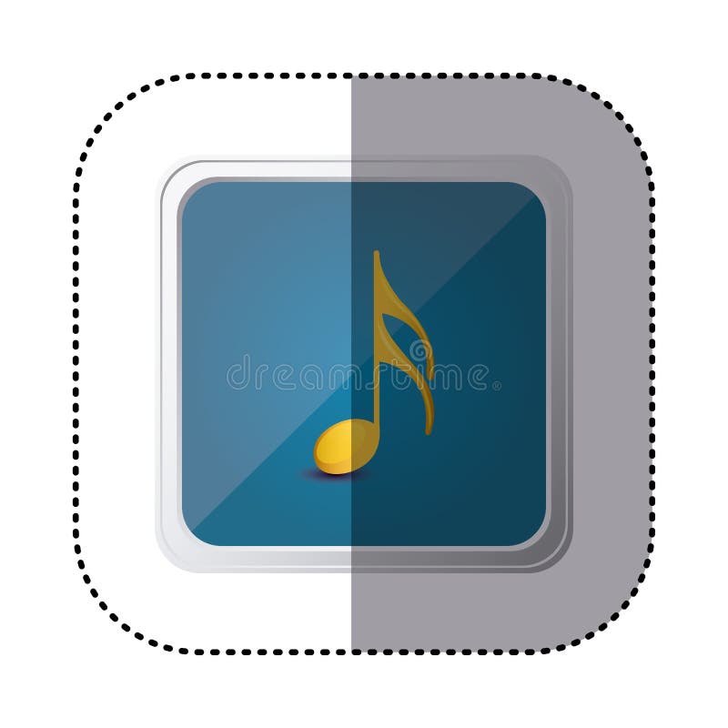 Blue Symbol Music Sign Icon Stock Illustration - Illustration of ...