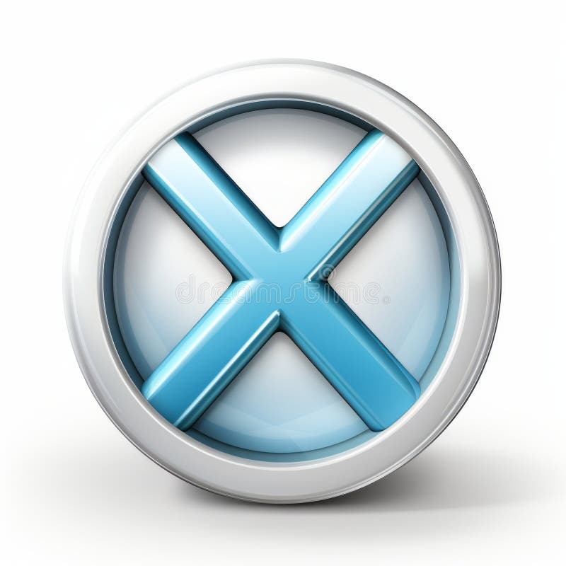 A Blue X Symbol on a White Background Stock Illustration - Illustration ...