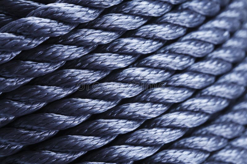 Blue Synthetic Rope Detail stock photo. Image of texture - 5227172
