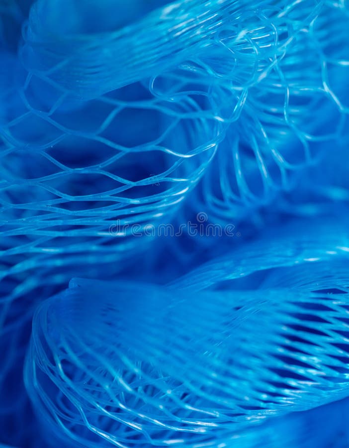 Blue Synthetic Sponge As an Abstract Background Stock Image - Image of ...