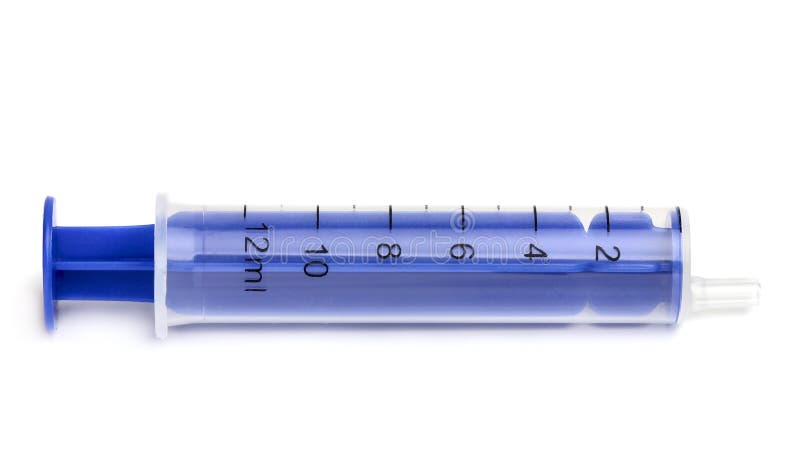 Blue Tint Syringe stock photo. Image of vial, medicine - 10376396