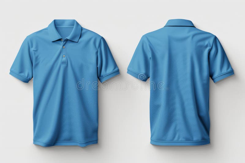 Blue T-Shirt Mockup on White Background for Custom Designs Stock ...