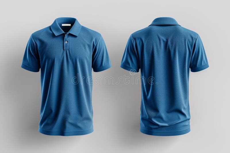 Blue T-Shirt Mockup on White Background for Custom Designs Stock ...