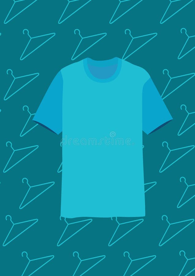Blue T Shirt. Vector Illustration Decorative Design Stock Vector ...