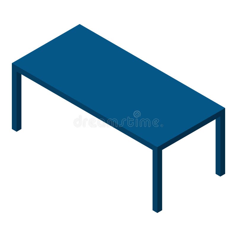 Empty White Plastic Table Isolated On Blue Vector Stock Vector ...