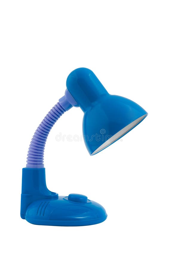 Blue desk lamp stock photo. Image of metal, ideas, desk - 15511574