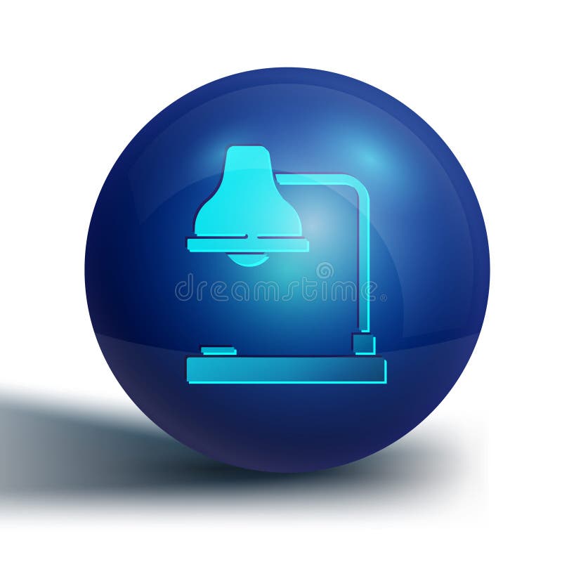 Blue Table Lamp Icon Isolated on White Background. Table Office Lamp ...