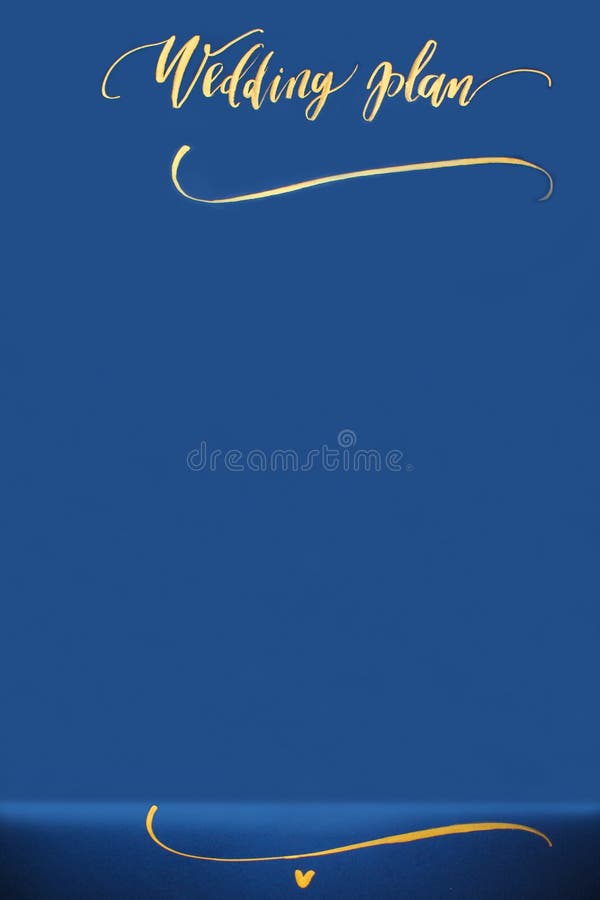 Blue Table List Seating Plan for Wedding Reception Stock Image - Image ...