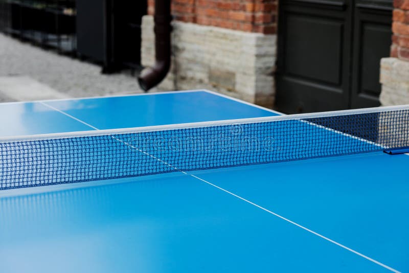 Blue Table Tennis or Ping Pong Stock Image - Image of pingpong, paddle ...