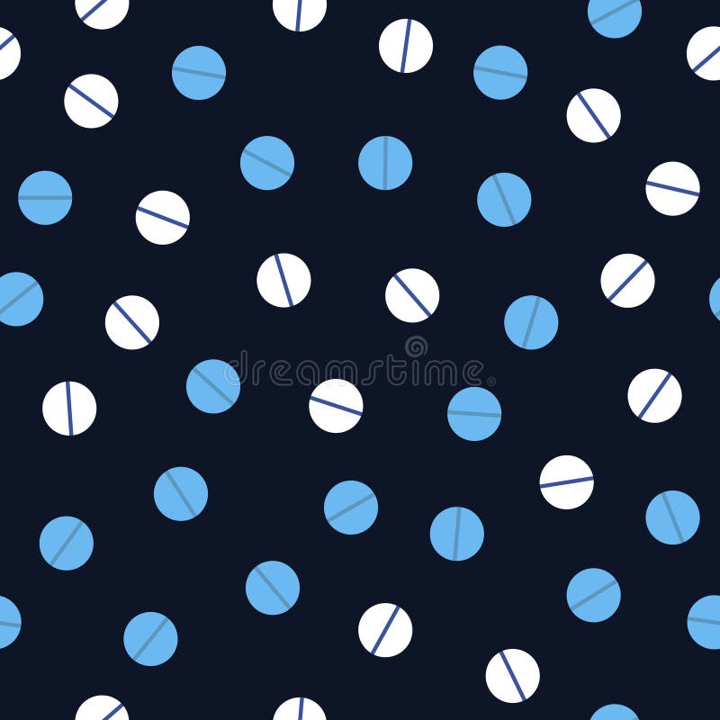 Blue Tablet Pattern. Seamless Vector Stock Vector - Illustration of ...