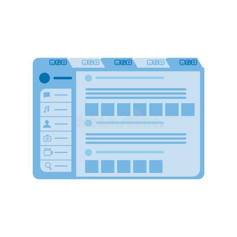 Blue Tablet Screen with Chat Messages Bubbles. Stock Vector ...