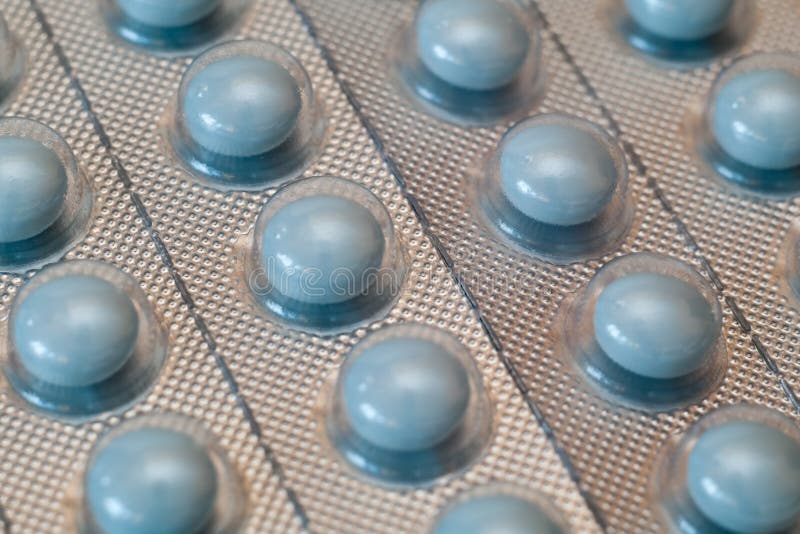 Blue tablets stock image. Image of health, macro, preparation - 20827641