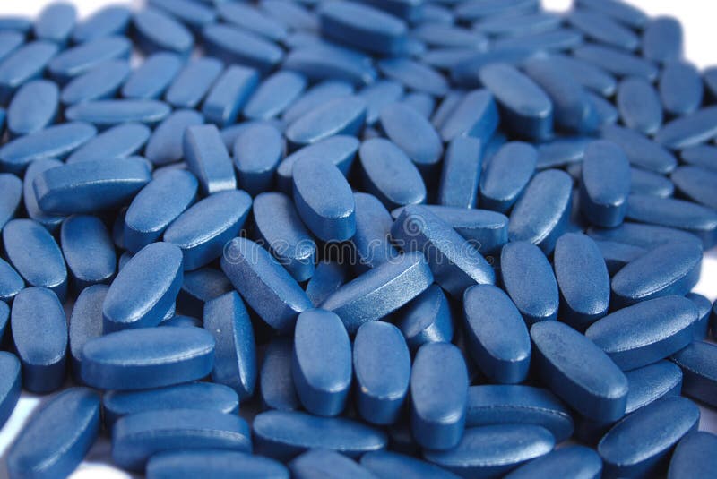 Blue tablets stock photo. Image of medicines, oval, medicine - 3987830