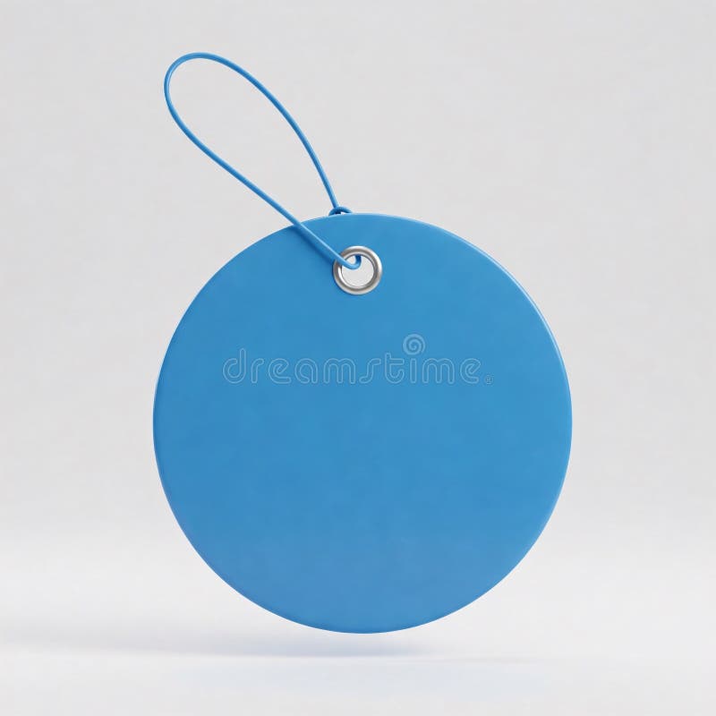 Blue Tag on White, Isolated Stock Illustration - Illustration of design ...