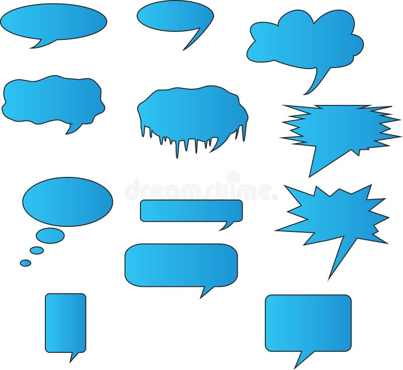 Blue talk bubbles stock illustration. Illustration of abstract - 66719006