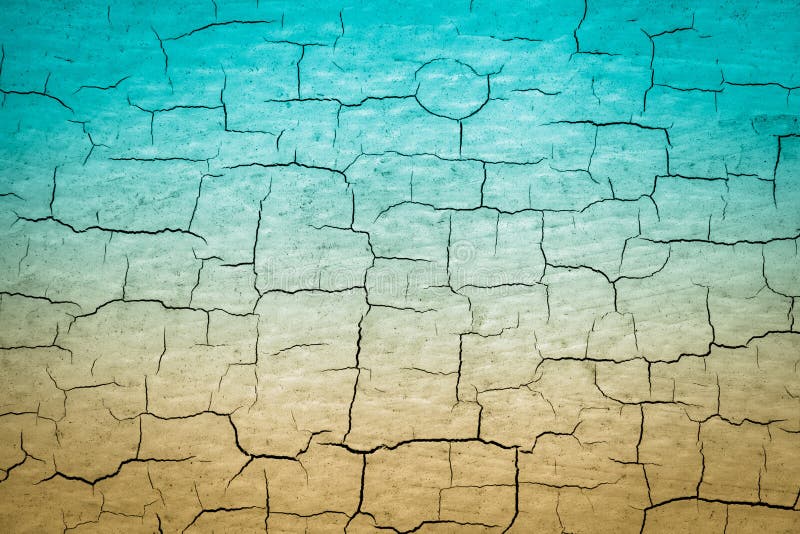 Blue and Tan Cracked Paint stock photo. Image of obsolete - 145871012