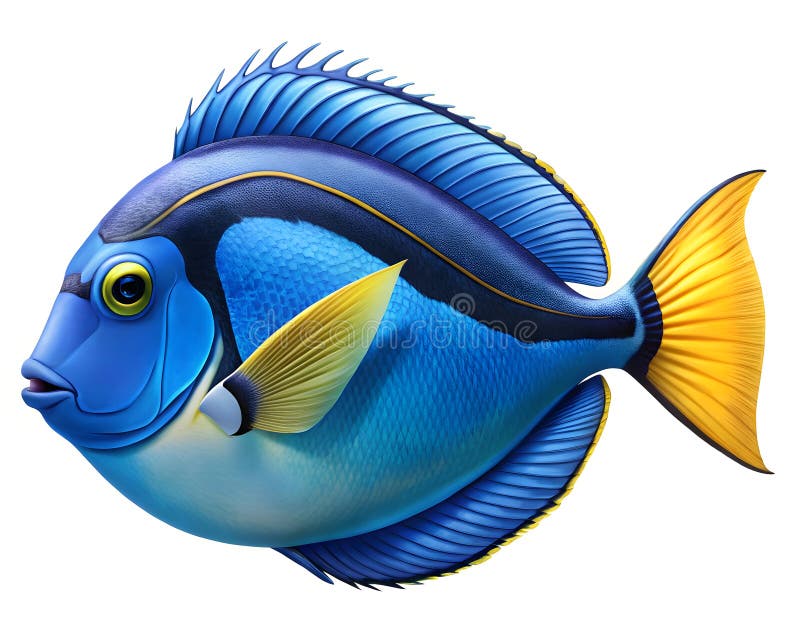 Blue tang fish character stock vector. Illustration of vector - 84311827
