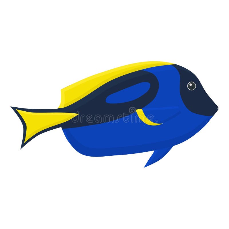 Blue Tang Fish Underwater Wild Animal Vector Stock Vector ...