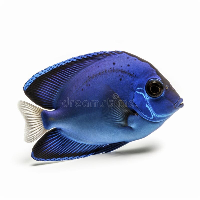 Blue Tang Fish on White Background, Created with Generative AI Stock ...