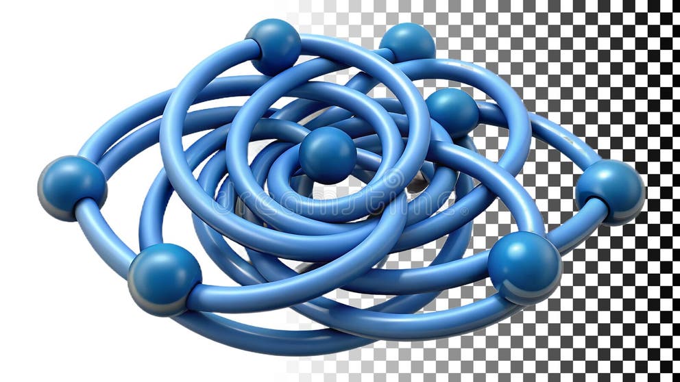 Blue Tangled Knot, Complex Loop, Abstract Shape, Decorative Element Png ...