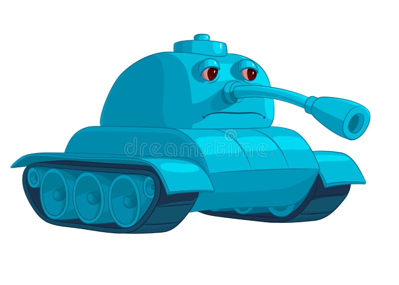 Sad blue tank stock illustration. Illustration of background - 79342534