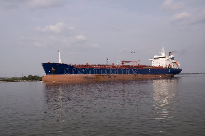 Blue Tanker stock image. Image of tanker, channel, tanks - 12369811