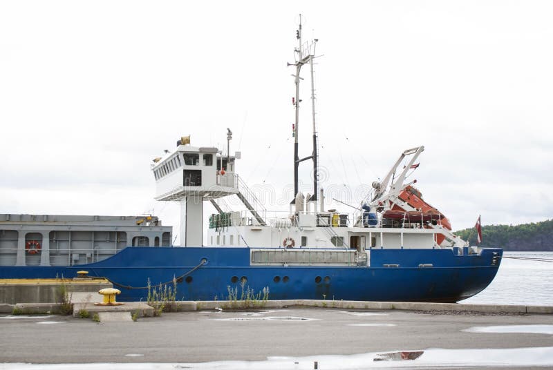 Blue tanker ship in dock stock photo. Image of machinery - 63448208