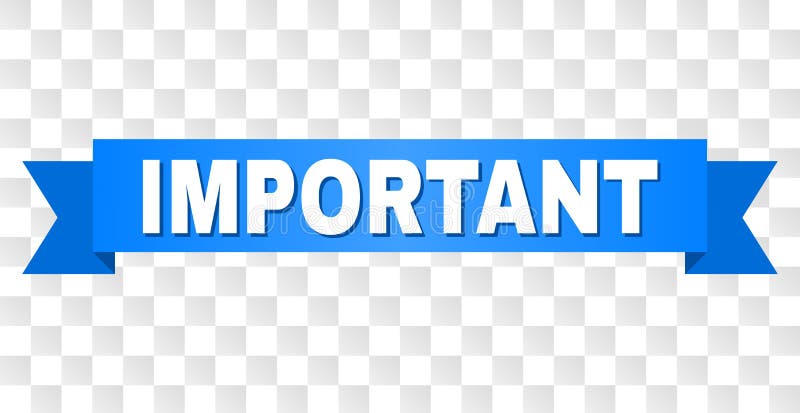 Blue Tape with IMPORTANT Text Stock Vector - Illustration of emblem ...