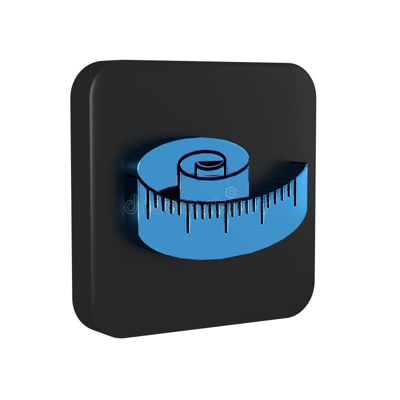 Blue Tape Measure Icon Isolated on Transparent Background. Measuring ...