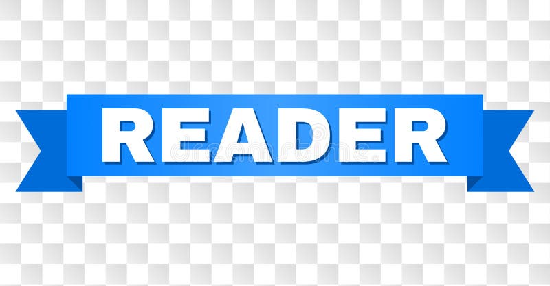 Blue Tape with READER Text stock vector. Illustration of abstract ...