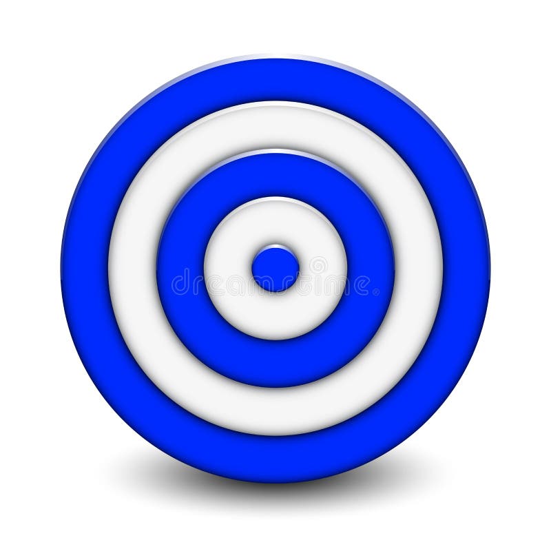 Blue target stock vector. Illustration of precisely, sharpshooter ...