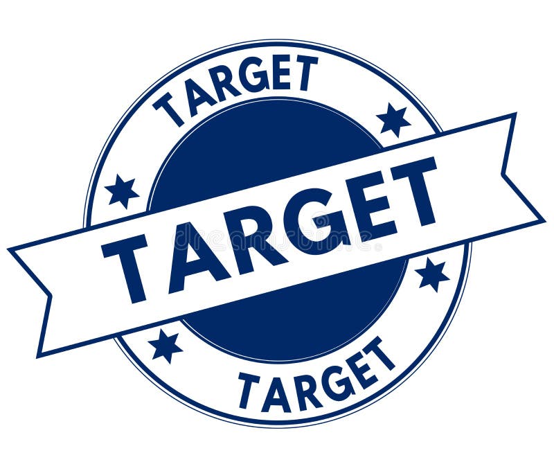 Blue TARGET stamp. stock illustration. Illustration of communication ...