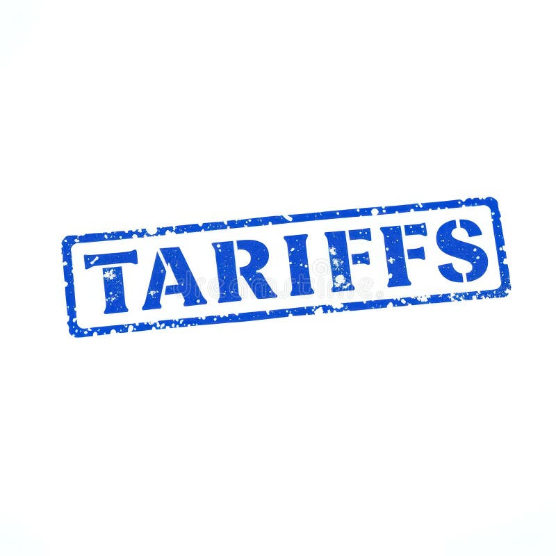 Blue Tariffs Rubber Stamp Effect Created with Generative AI Stock ...