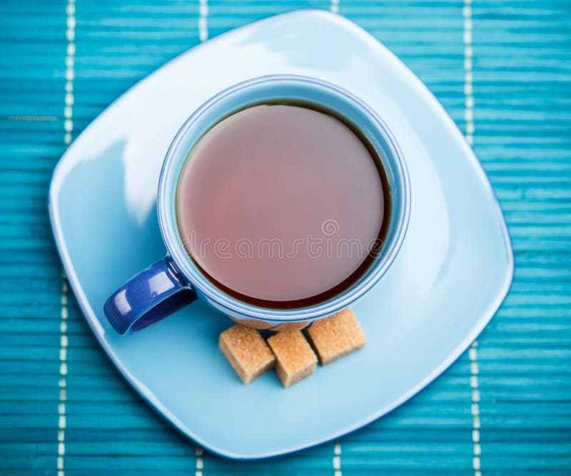Blue tea cup stock image. Image of colorful, pottery - 29490309