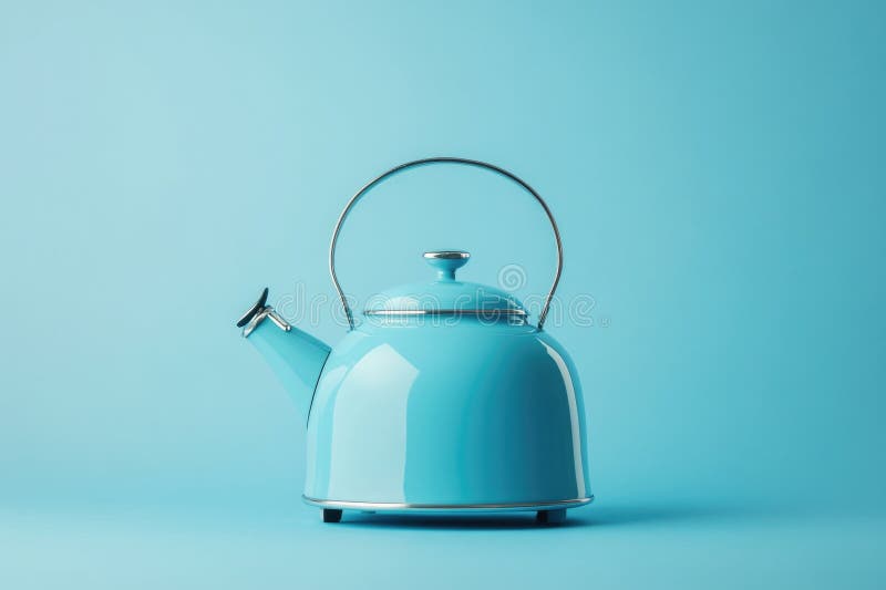 Blue Tea Kettle stock image. Image of furniture, kitchen - 377136779