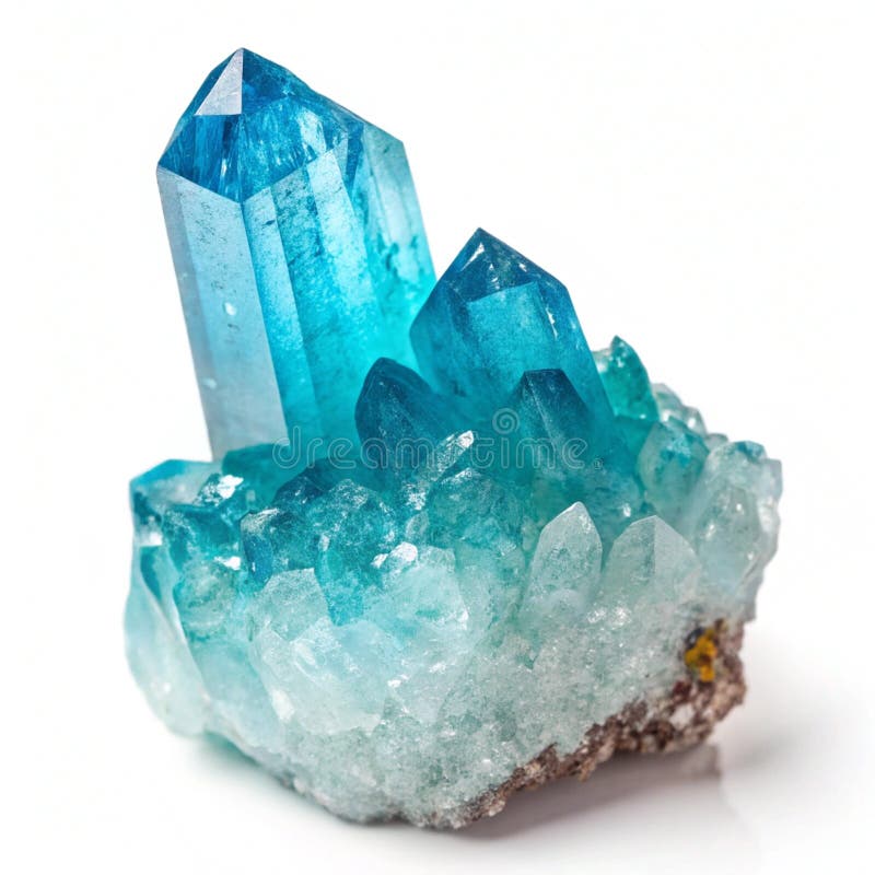 Blue and Teal Crystal stock illustration. Illustration of geode - 364236856