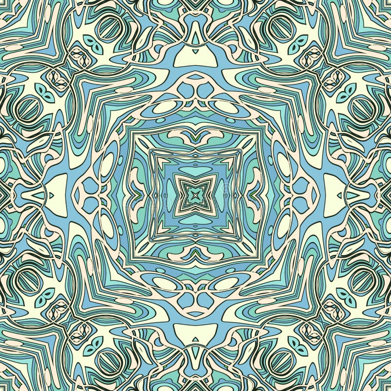 Teal Seamless Repeating Pattern Tile Stock Illustration - Illustration ...