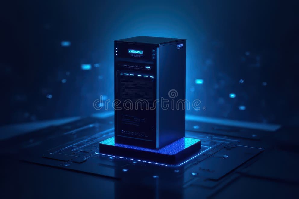Blue Team Server Configuration in Modern Era Stock Illustration ...