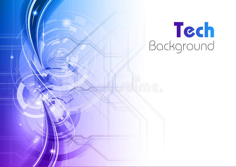 Blue tech stock vector. Illustration of digital, electric - 20776419