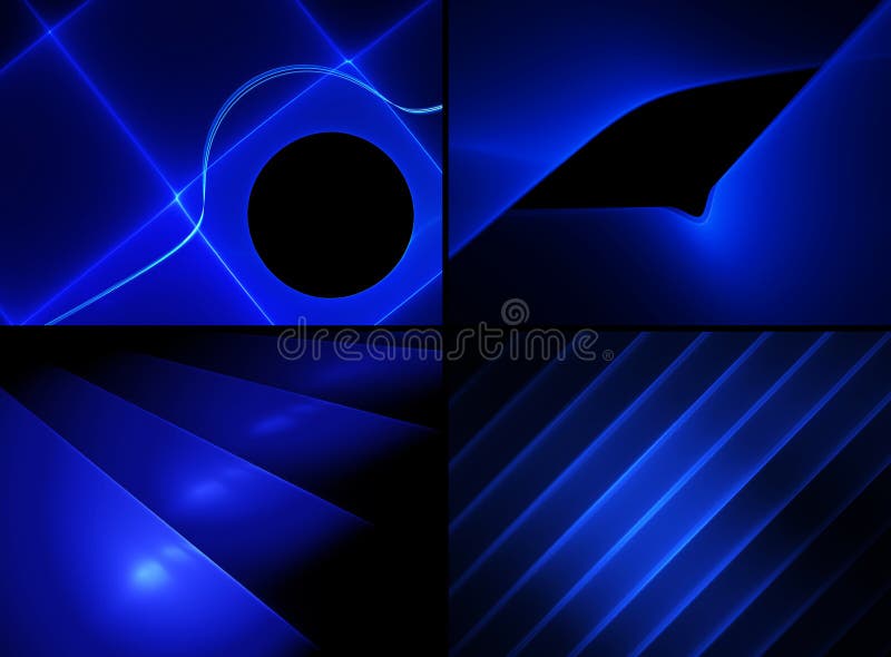 Blue tech collection stock illustration. Illustration of futuristic ...