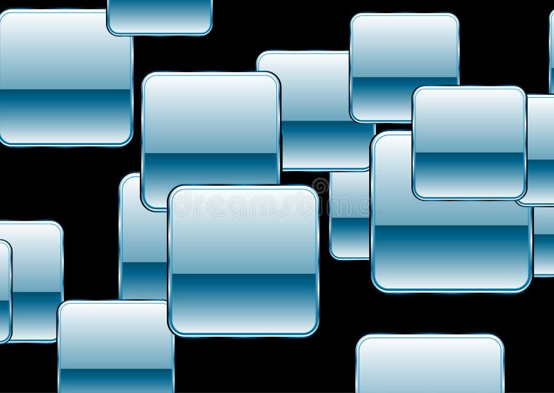 Blue Tech Glossy Retro Squares Background Stock Illustration ...