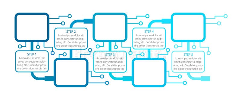 Blue Tech Innovation Infographic Chart Design Template Stock Vector ...