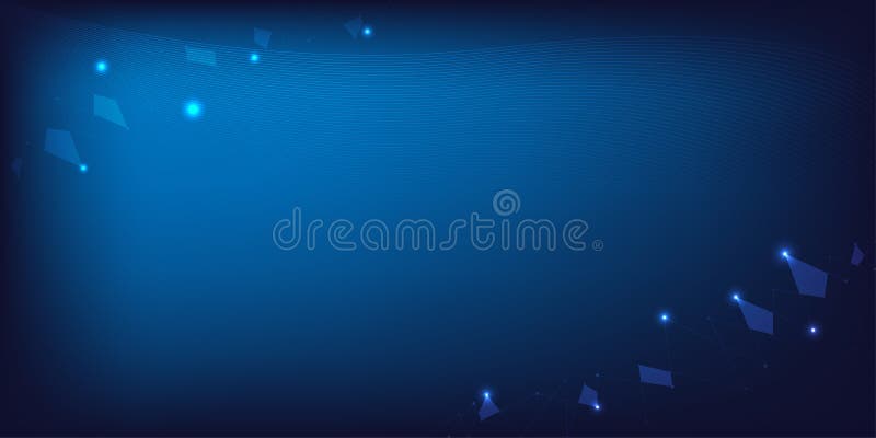 Blue Tech Light Particle with Abstract Line. Modern Technology ...